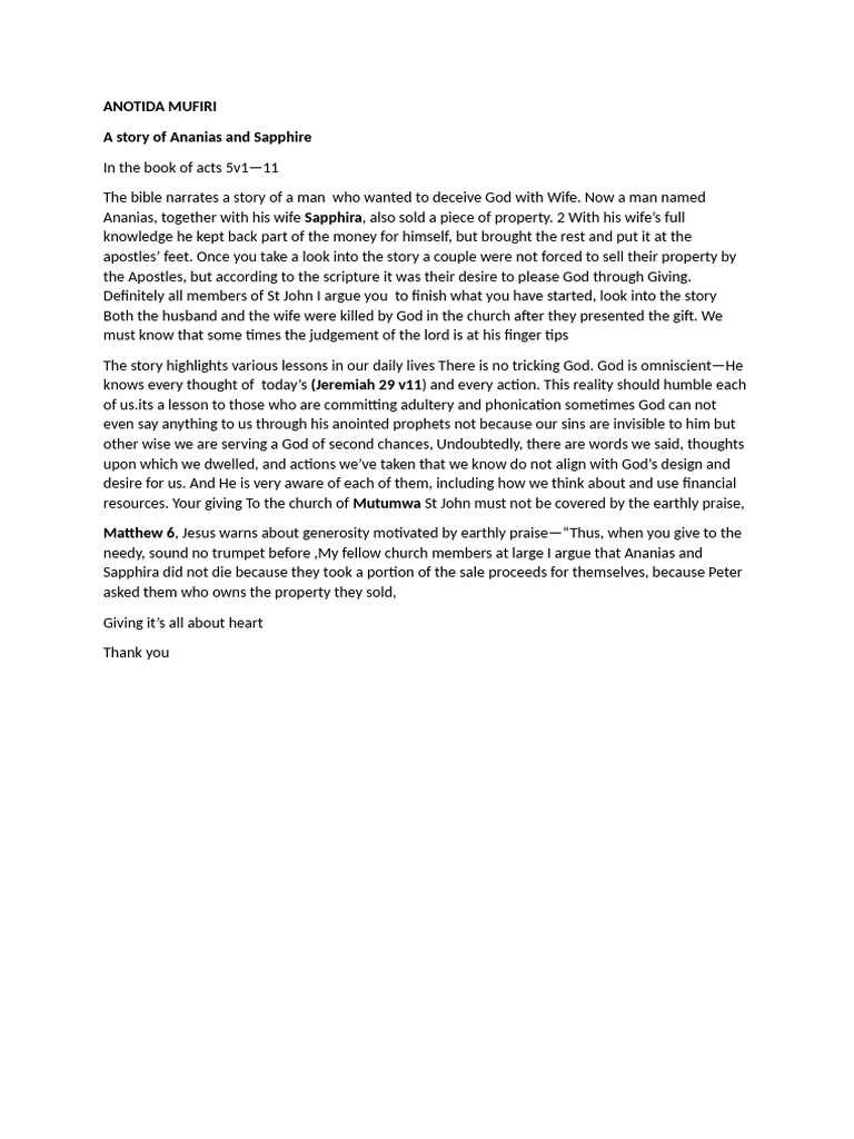 Anotida Sermon | PDF