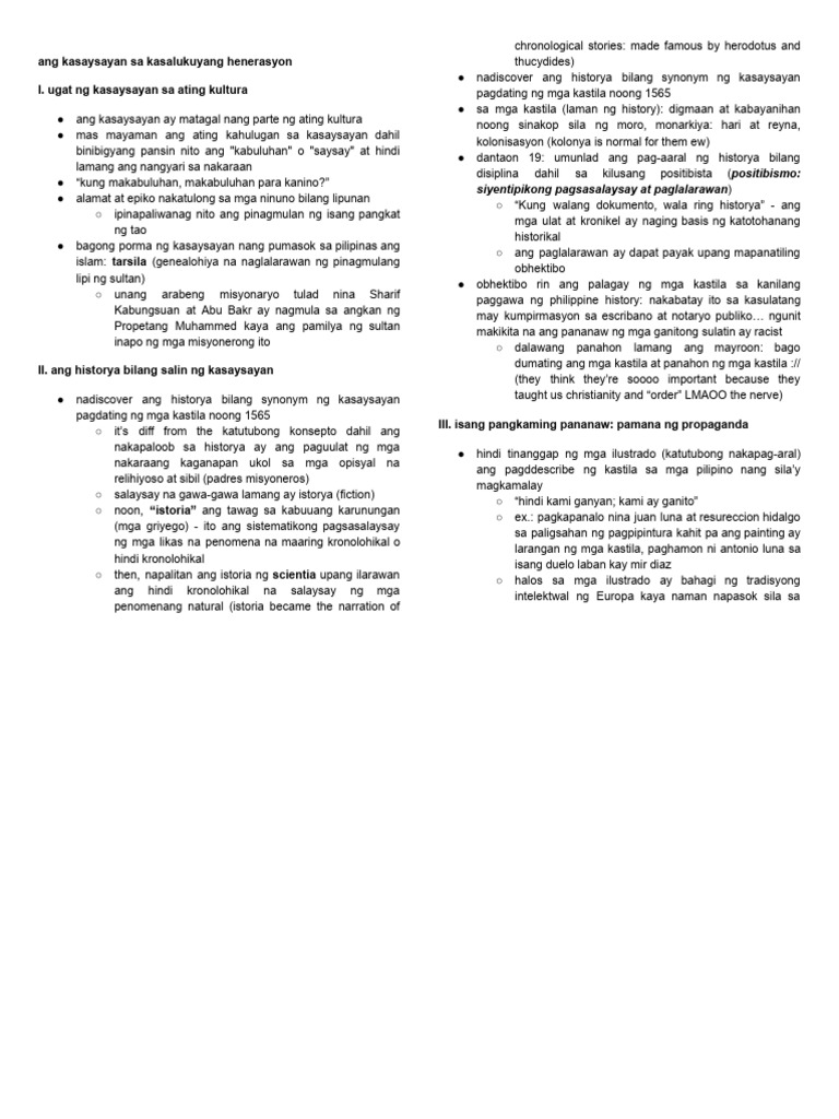 History - Oral Exam Reviewer | PDF