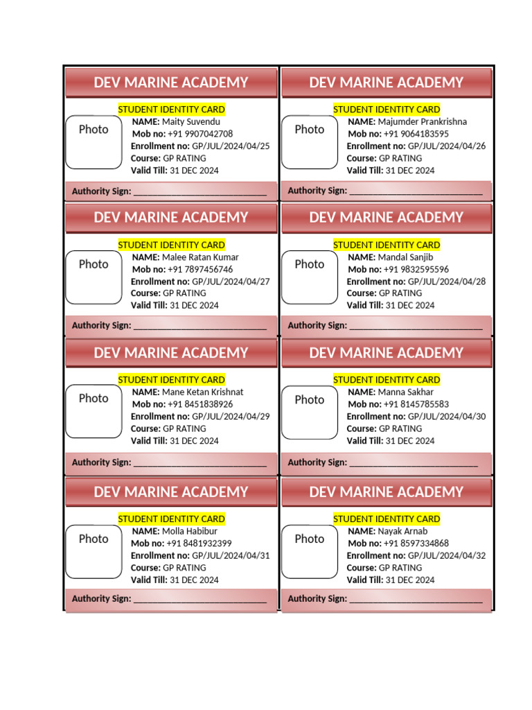 Id Card FORMAT Gp04!25!32 | PDF