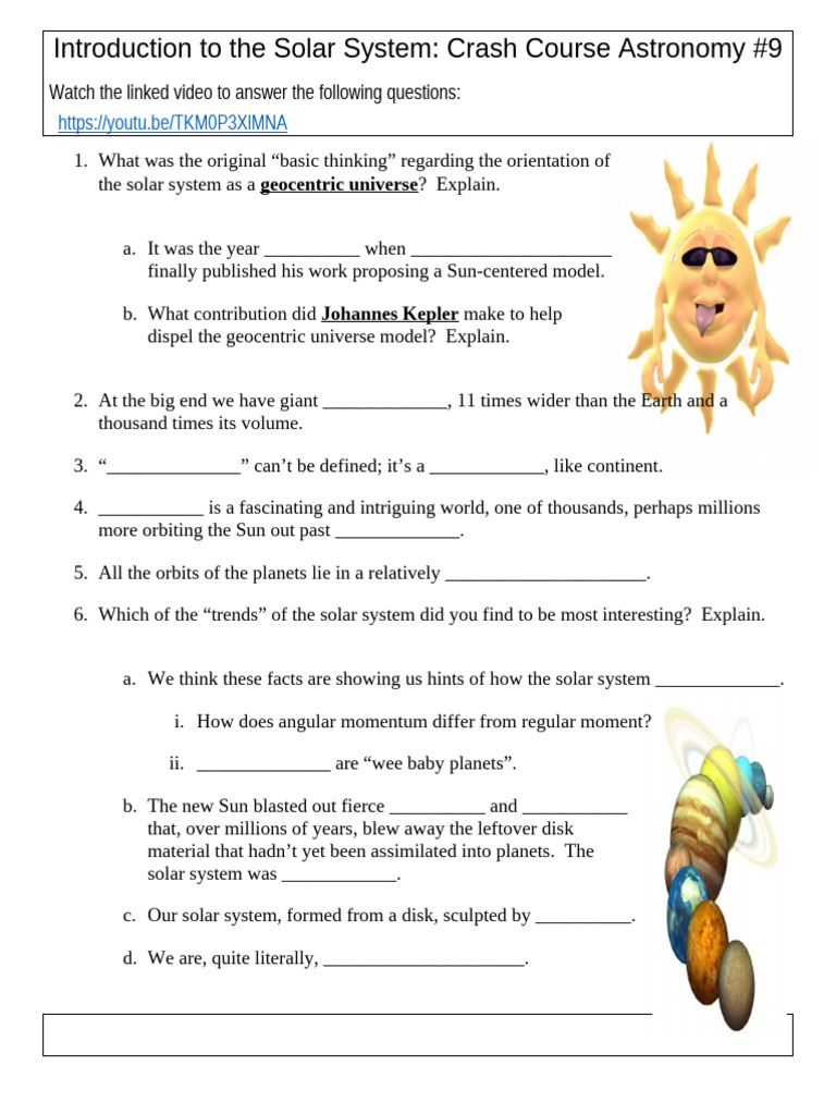 Crash Course Astronomy 9 Introduction To The Solar System | PDF