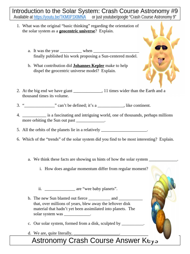Crash Course Astronomy 9 Introduction To The Solar System | PDF
