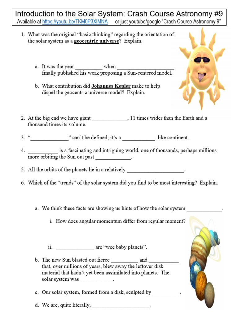 Crash Course Astronomy 9 Introduction To The Solar System | PDF