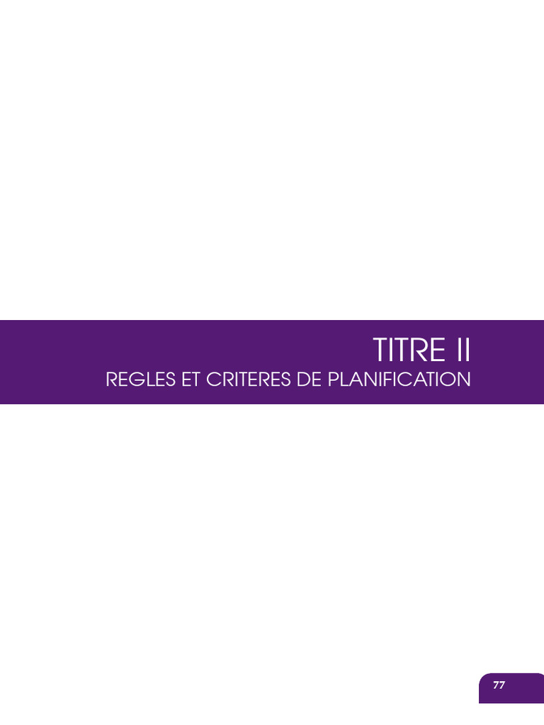 Regles Et Criteres de Planification | PDF