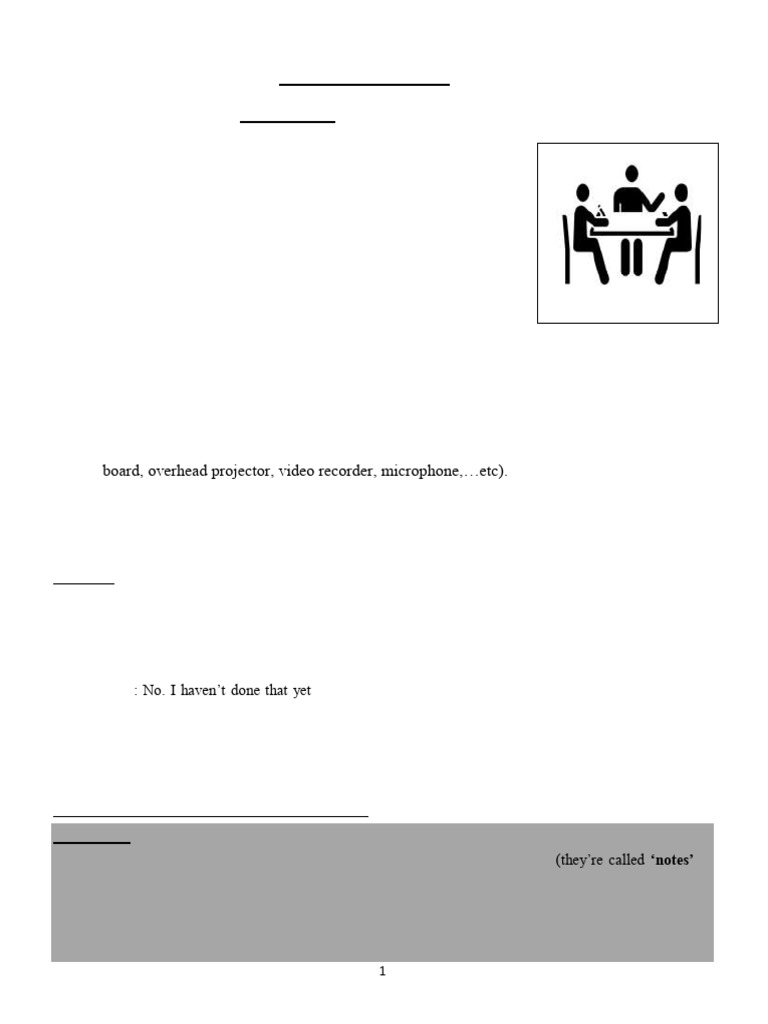 Chairing a meeting | PDF