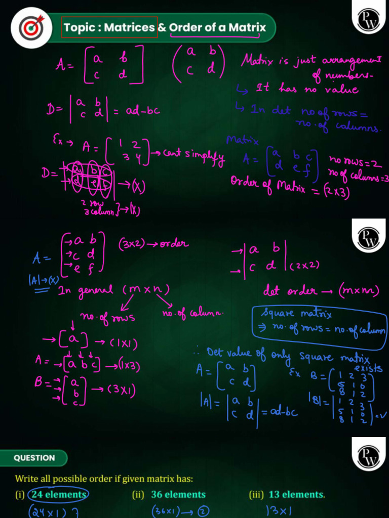 2) Matrices | PDF