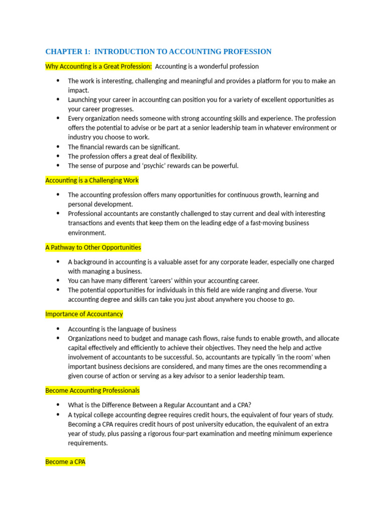 Introduction to Accounting Careers | PDF | Certified Public Accountant ...
