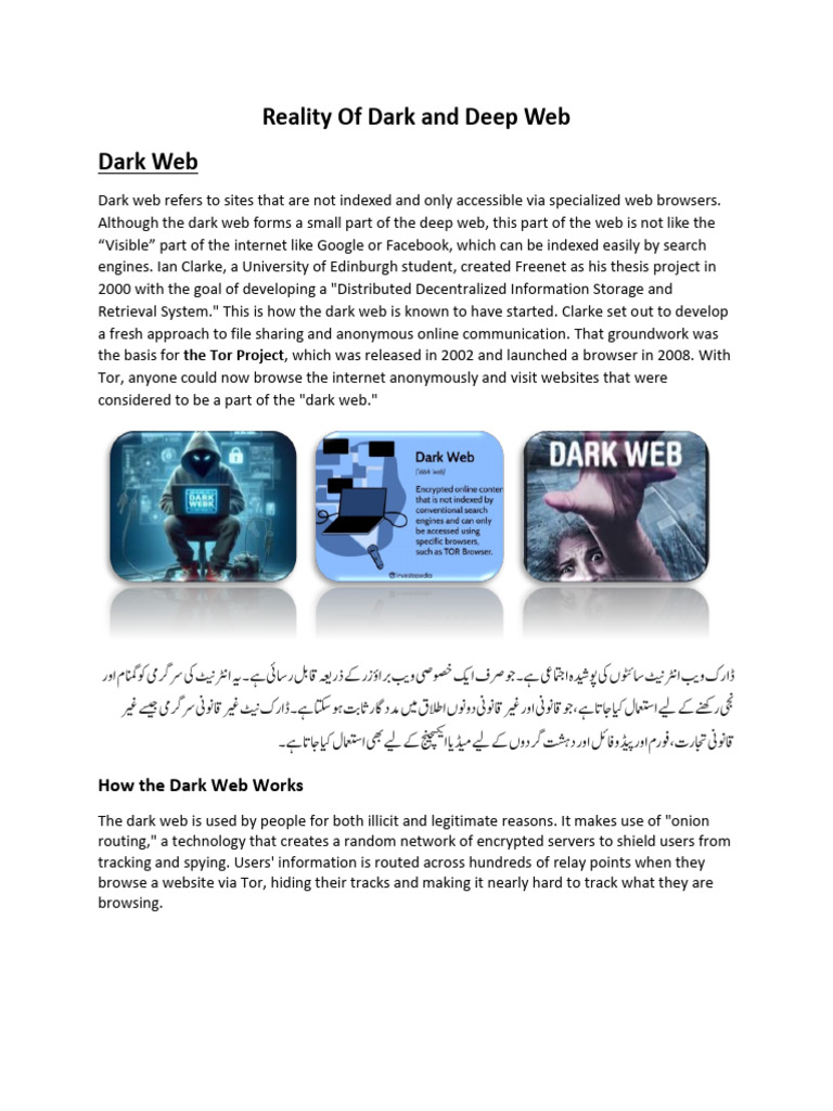 Reality Of Dark and Deep Web | PDF
