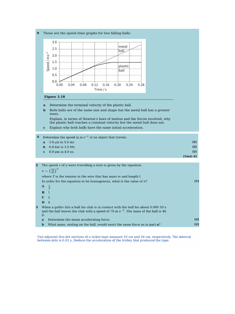 AS Phy HW 20240828 | PDF