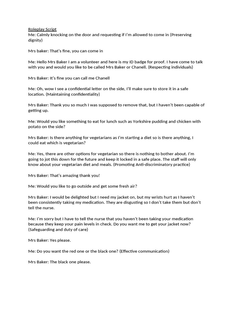 Roleplay Script | PDF