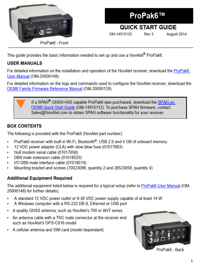 ProPak6™ Quick Start Guide | PDF