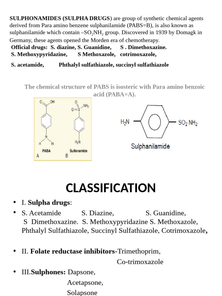 Sulfa Drugs | PDF