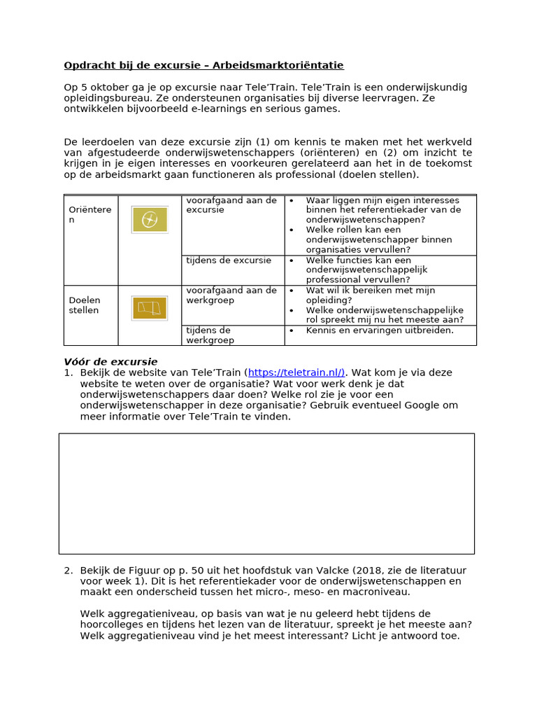 Excursie AMO InlOWW - Tele'Train | PDF