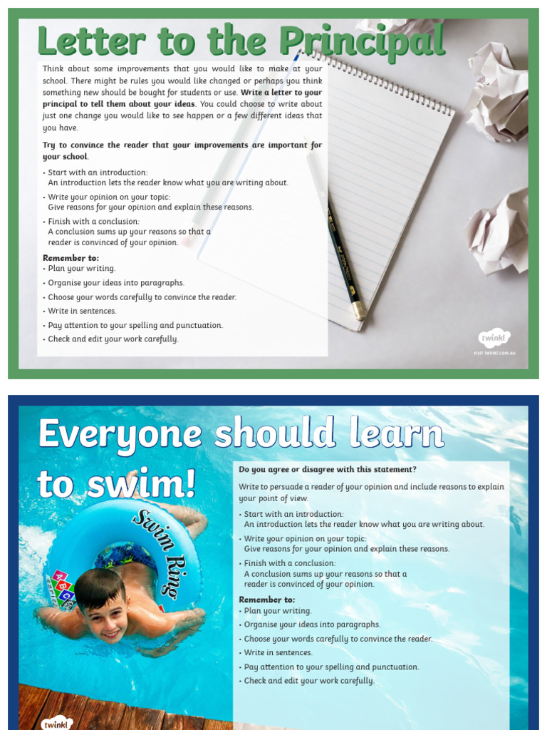 Persuasive Writing Prompt Stimulus Sheets - Ver - 3 | PDF