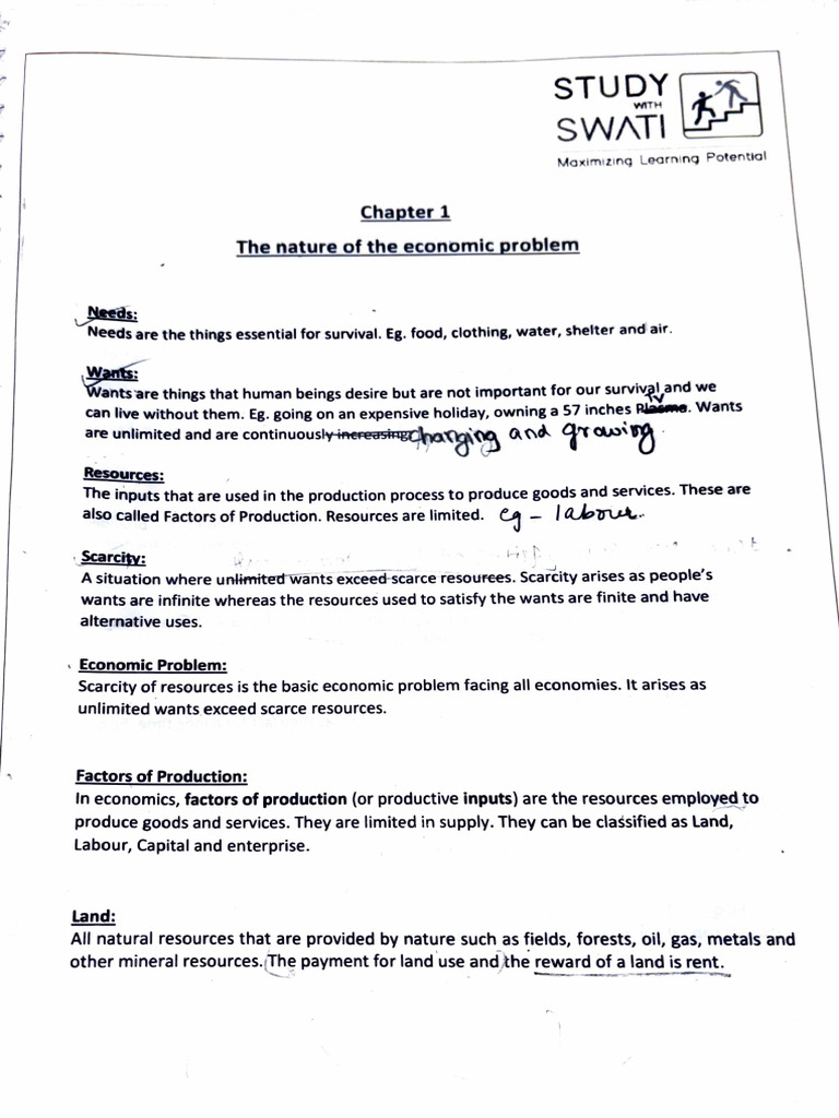 Economics Chapter 1-1 | PDF