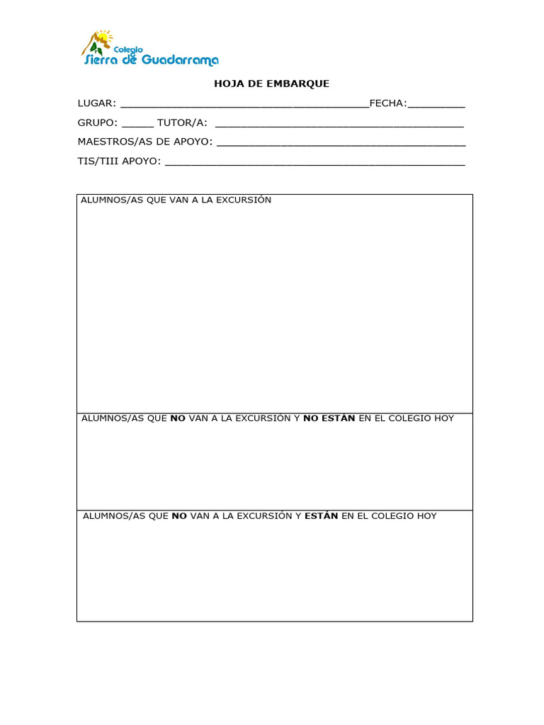 Hoja de Embarque | PDF