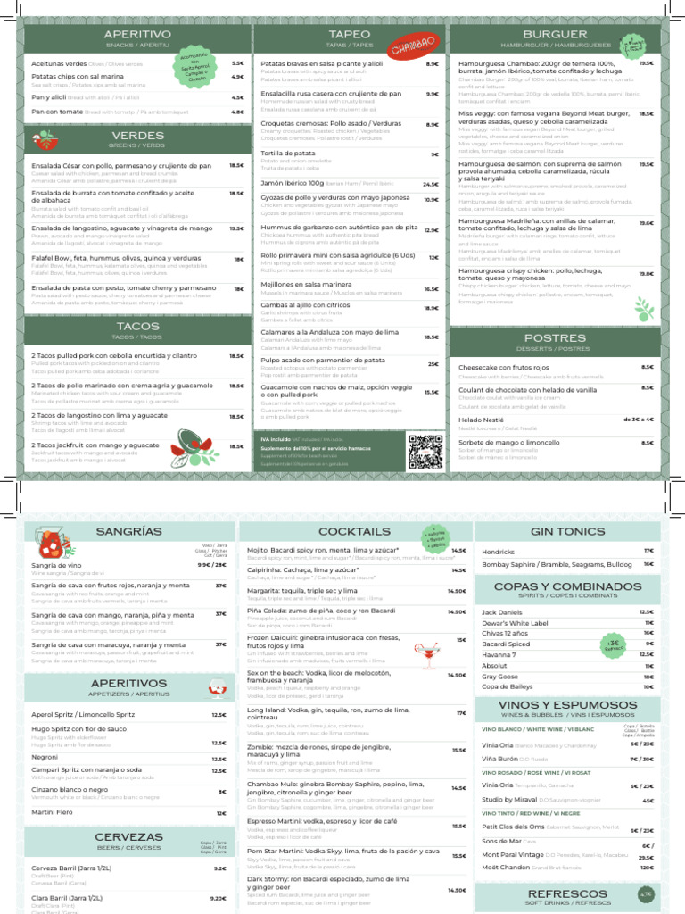 Menu CHAMBAO A4 | PDF