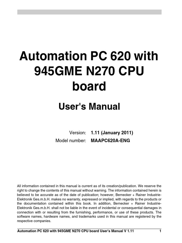 5PC600.5X02-00 B&R Automation Manual Datasheet | PDF
