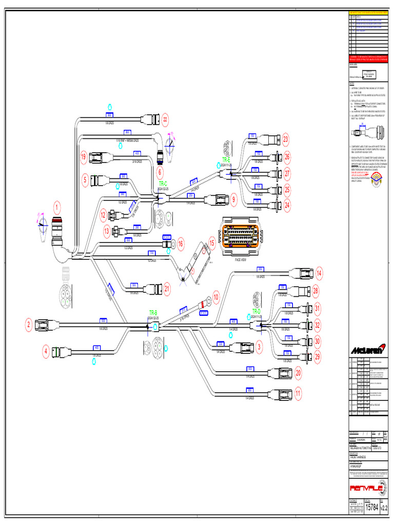 v2.2 - A1MA245QP - Front Harness Layout | PDF