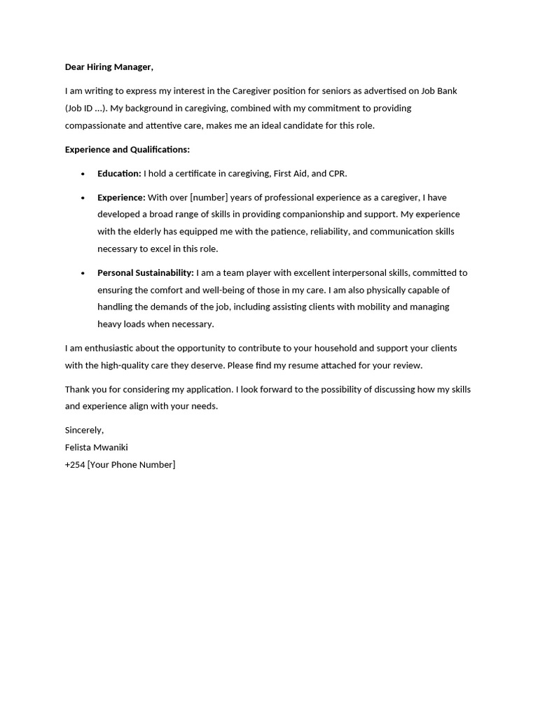 Dear Hiring manager | PDF