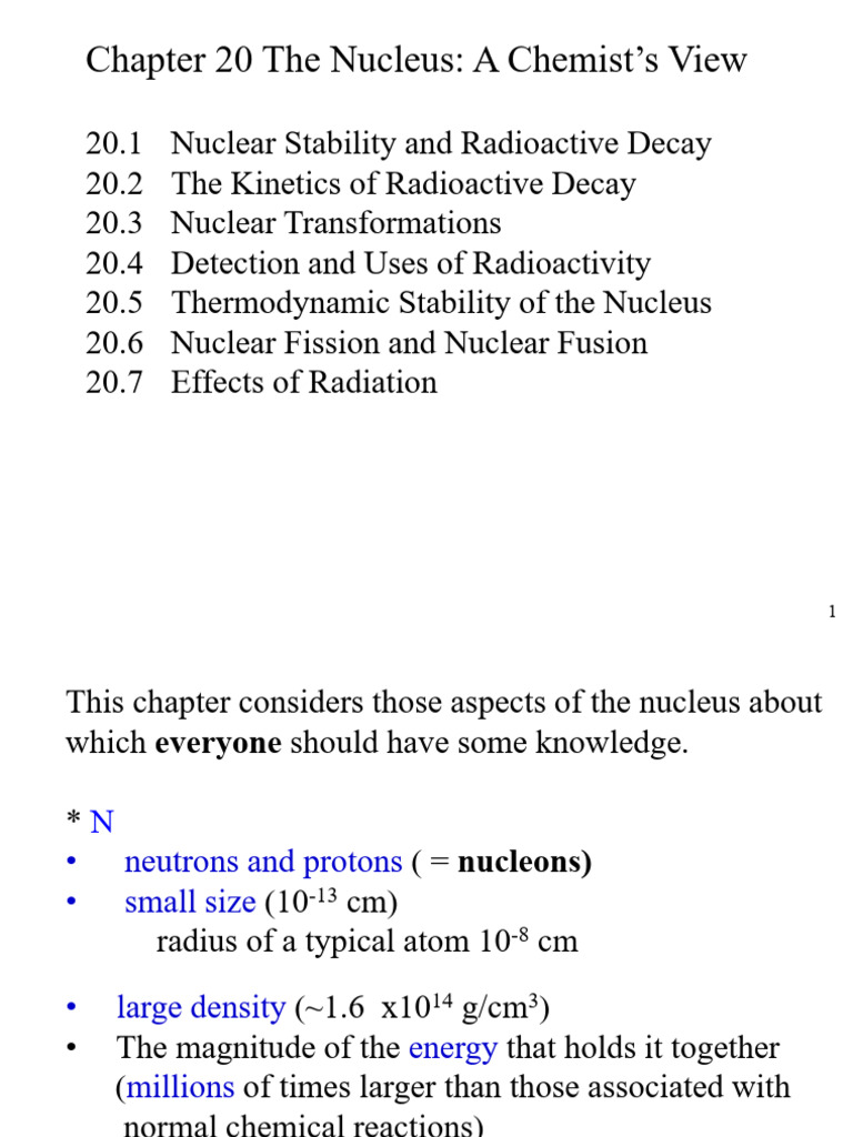 Chapter20 Nucleus | PDF