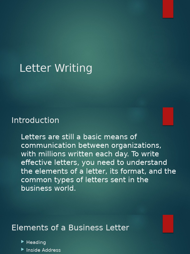 Letter Writing | PDF