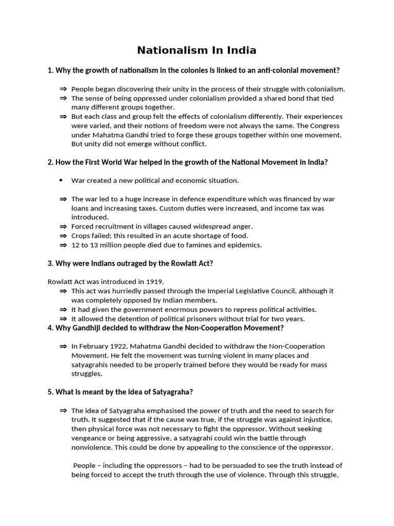 Nationalism in India | PDF