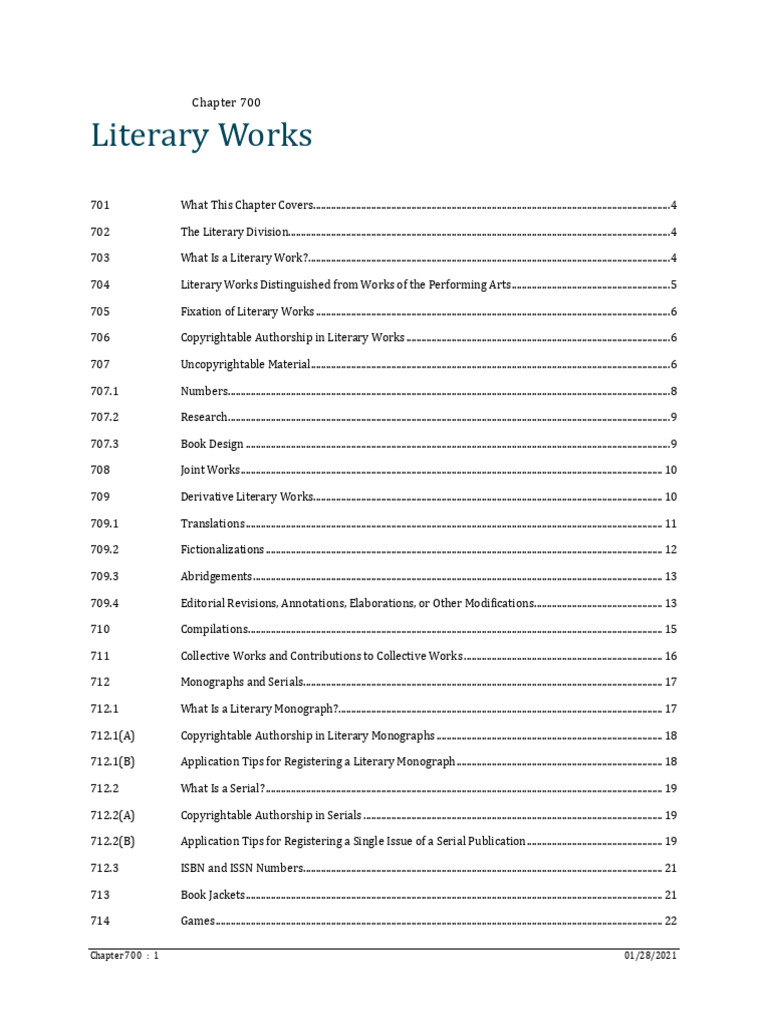 ch700 Literary Works | PDF