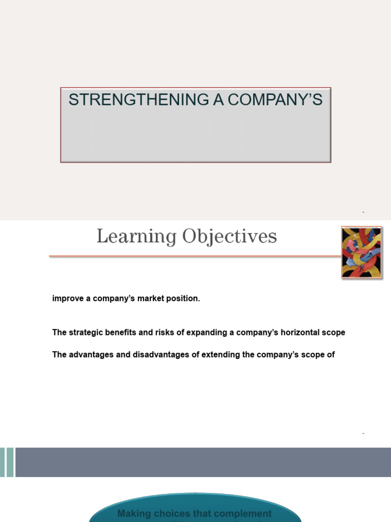 Chapter 6 Strengthing Company's Position | PDF