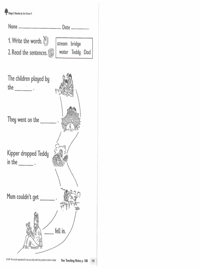 By The Stream Worksheet | PDF