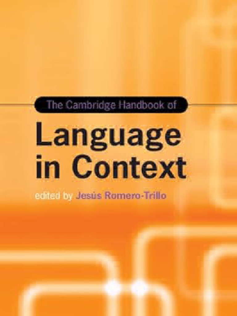 The Cambridge Handbook of Language in Context | PDF