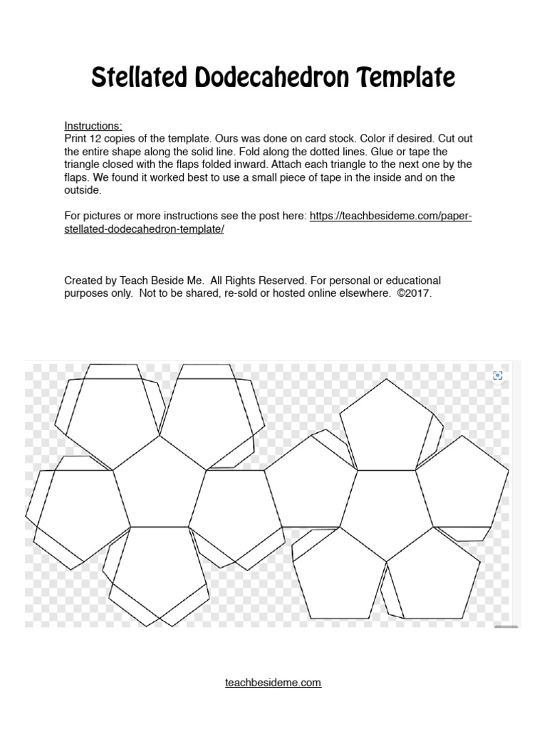 Stellated Dodecahedron Template | PDF