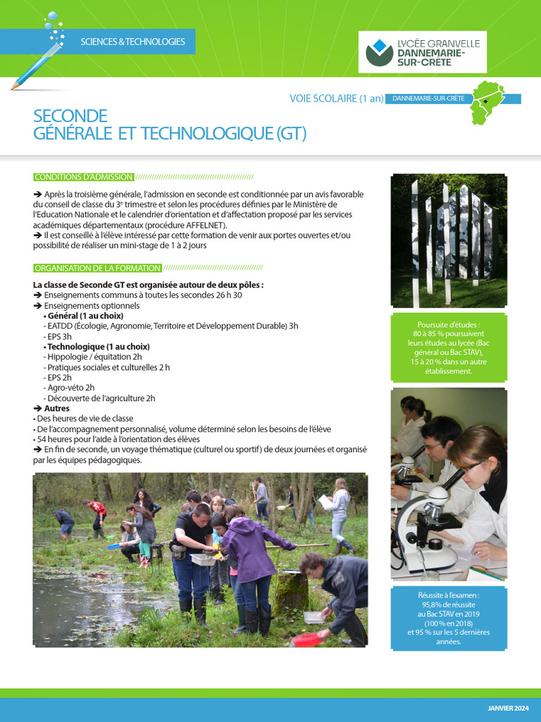 2nde GT 2nde Generale Et Technologique | PDF