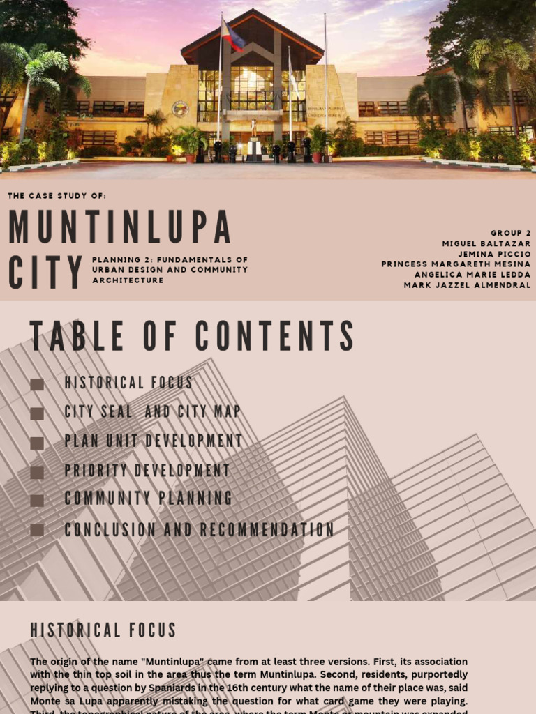 GROUP-2-MUNTINLUPA-CASE-STUDY-MIDTERM | PDF