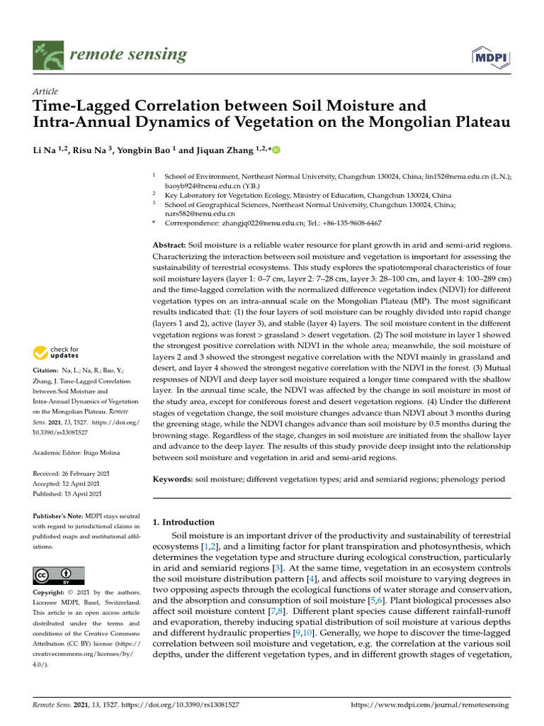 Time-Lagged Correlation Between Soil Moisture and | PDF | Soil | Home ... Time-Lagged Correlation Between Soil Moisture and | PDF | Soil | Home ...