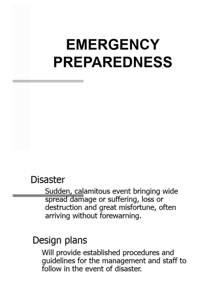 Emergency Preparedness | PDF