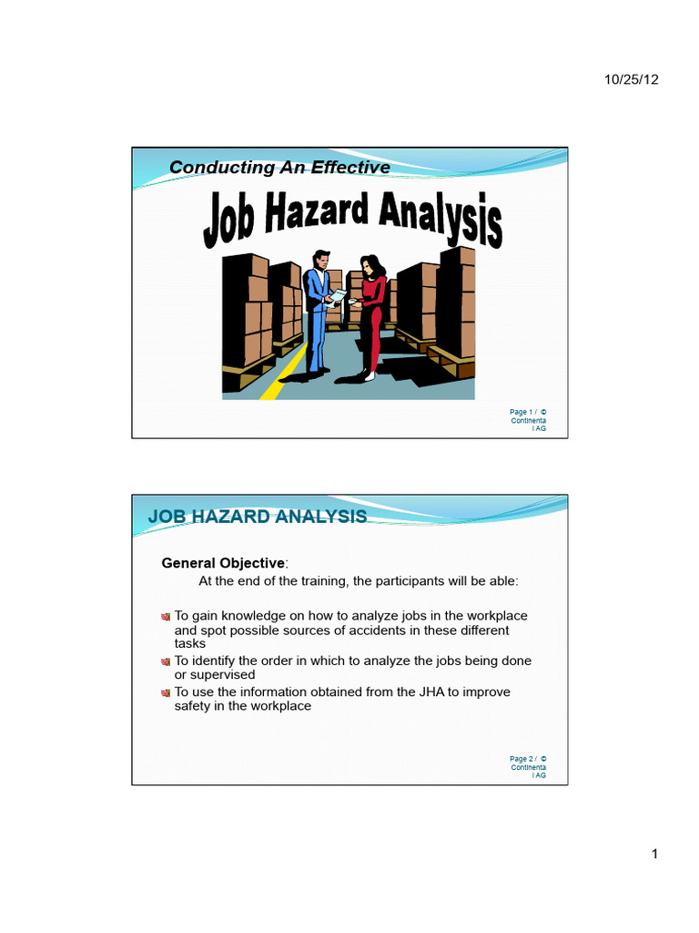 Job Hazard Analysis | PDF