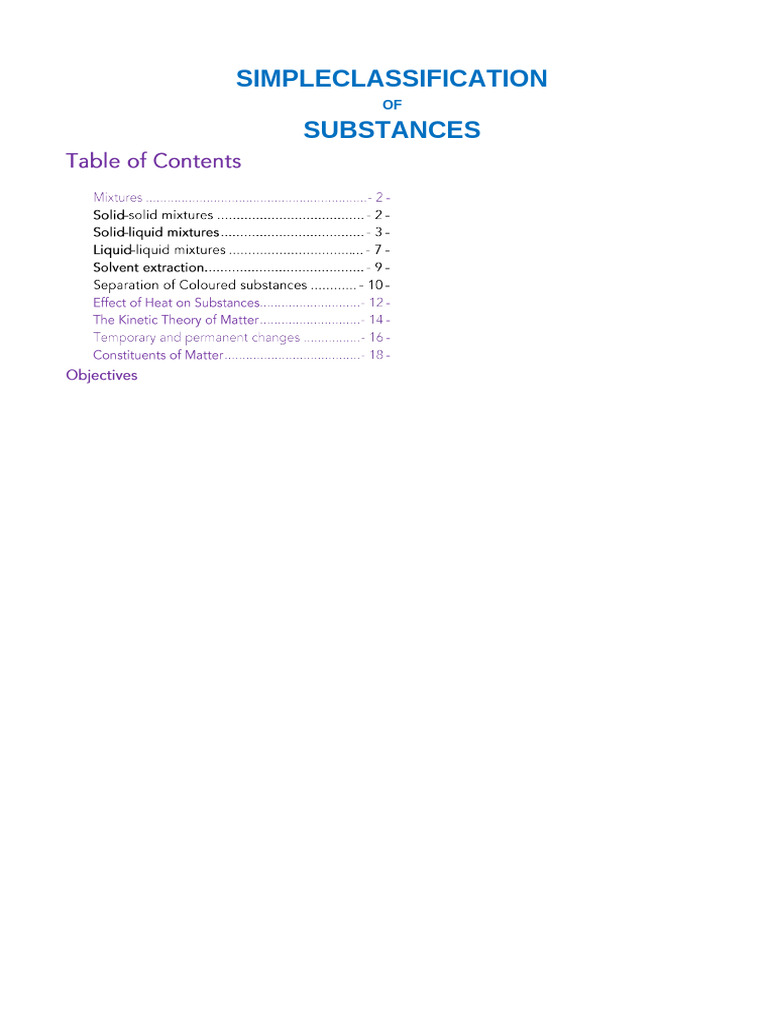 1.2 Simple Classification of Substances | PDF