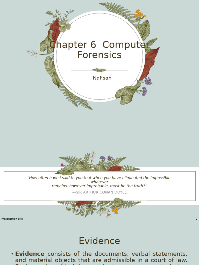 Chapter 6 - Digital Forensics | PDF