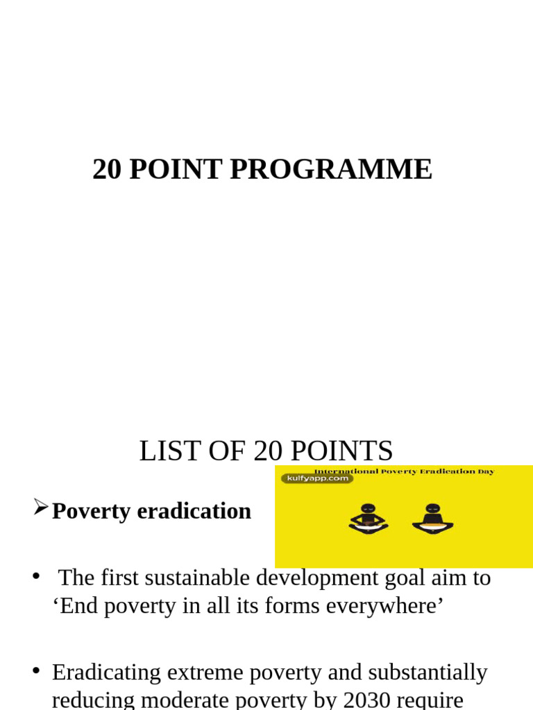 20 Point Programme Ashmy Vs | PDF
