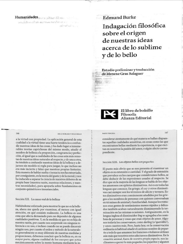 Burke-De Lo Sublime y de Lo Bello (Fragmento) | PDF