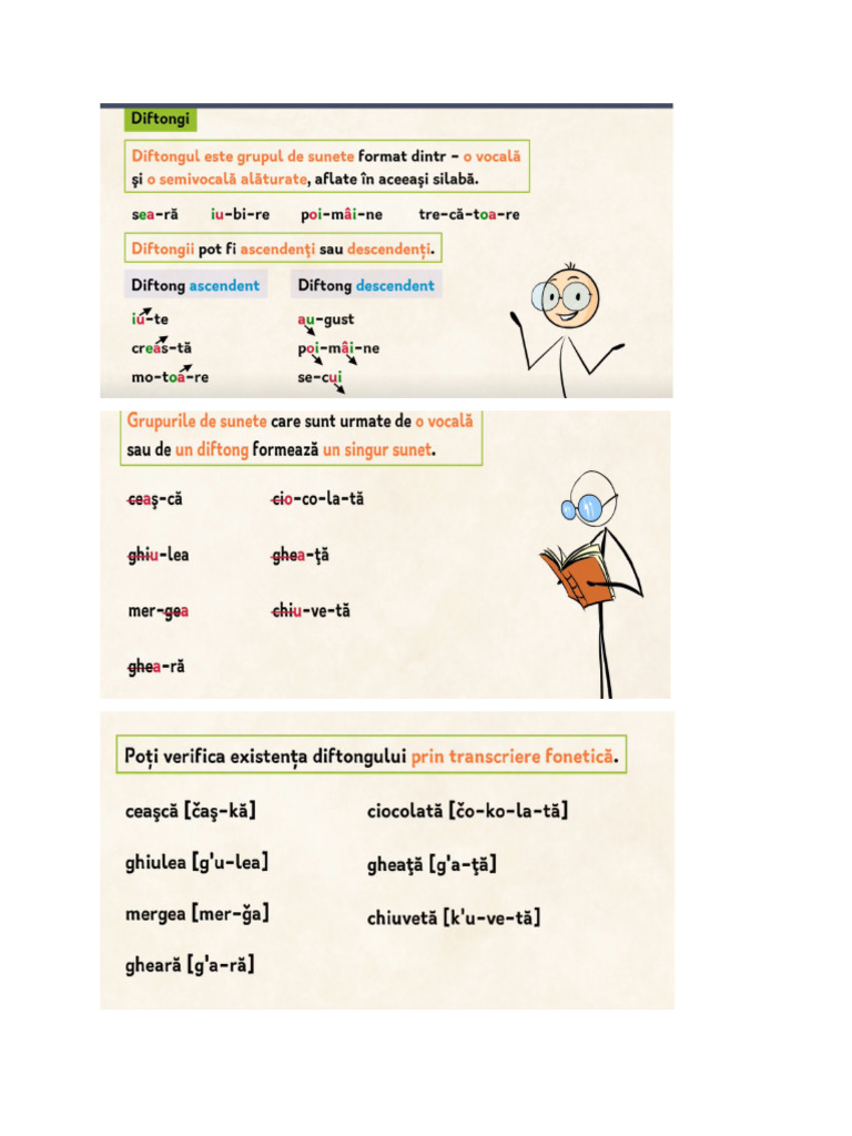 Diftongul Triftong Hiat Exemple v2 | PDF