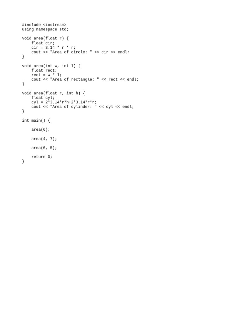 C. Sc. Overloaded Function | PDF