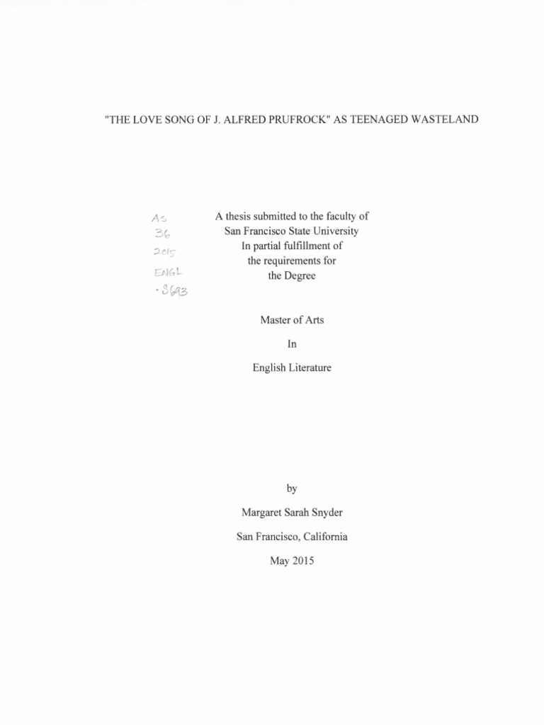 The Love Song of J. Alfred Prufrock (Pdfdrive) | PDF