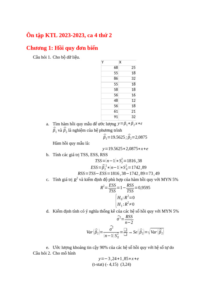 KTL 23-24 ôn tập ca4 t2 | PDF