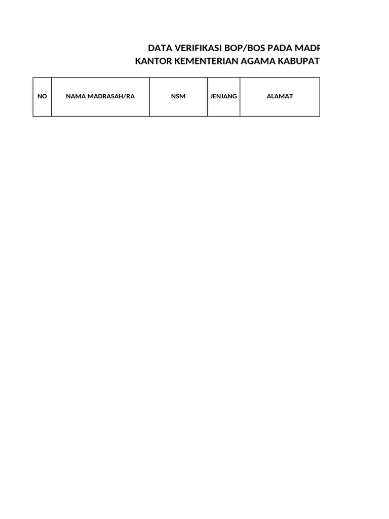 Verivikasi Bop - Bos Tahap 2 Tahun 2024 | PDF