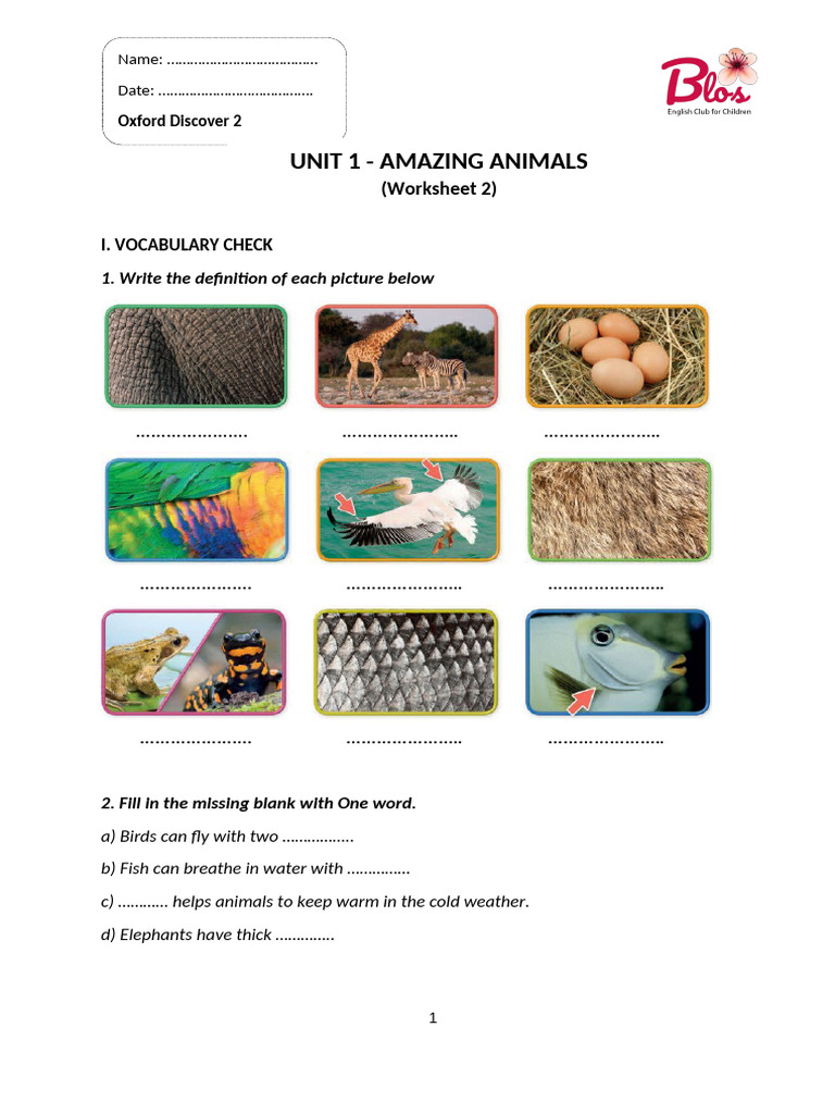 Homework For Amazing Animals | PDF | Vietnam | Language Arts & Discipline