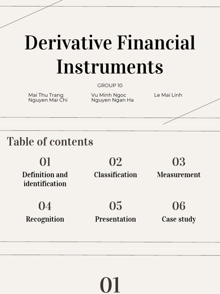 Group 10 - Derivatives | PDF