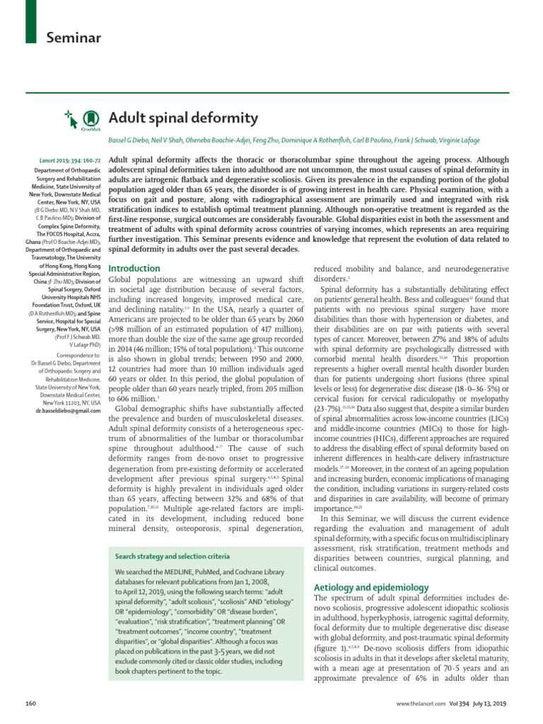 Journal 1 Adult Spinal Deformity | PDF