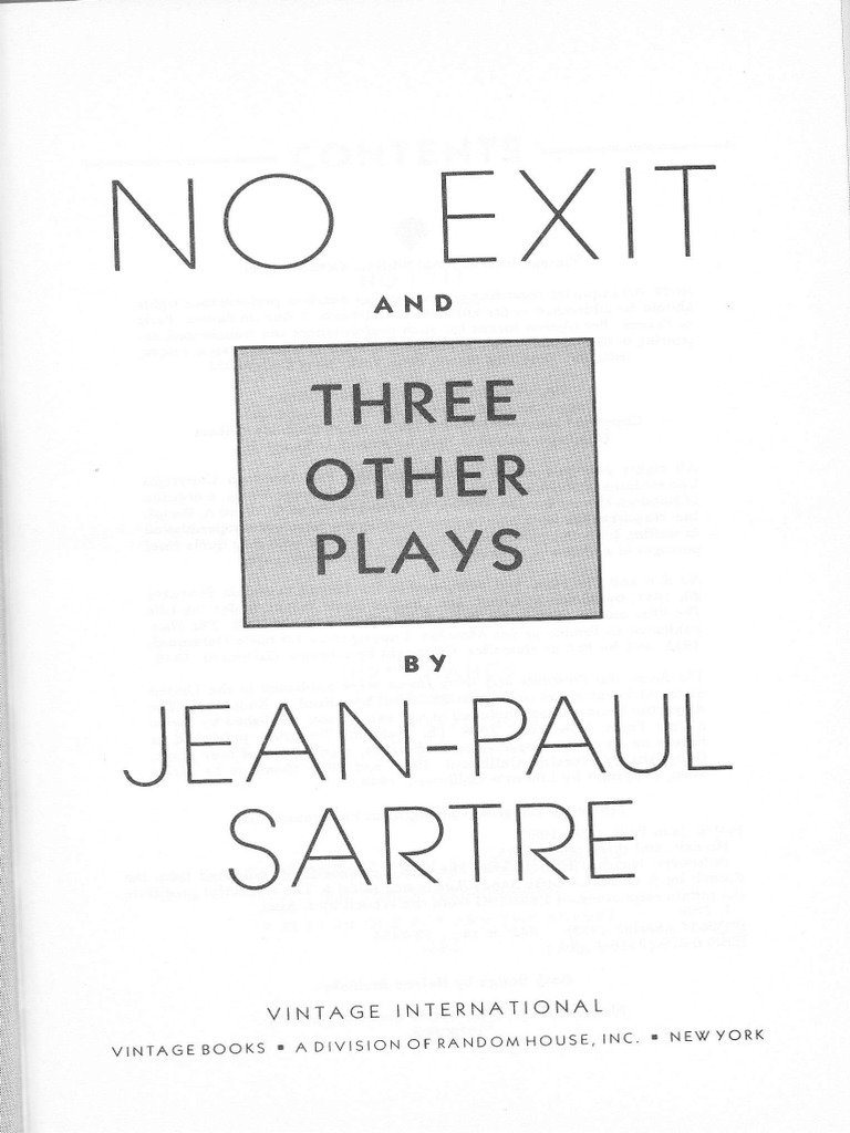 Sartre No Exit 12eaagu | PDF
