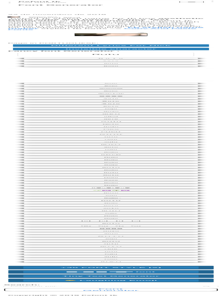 Font Generator - Psfont TK | PDF